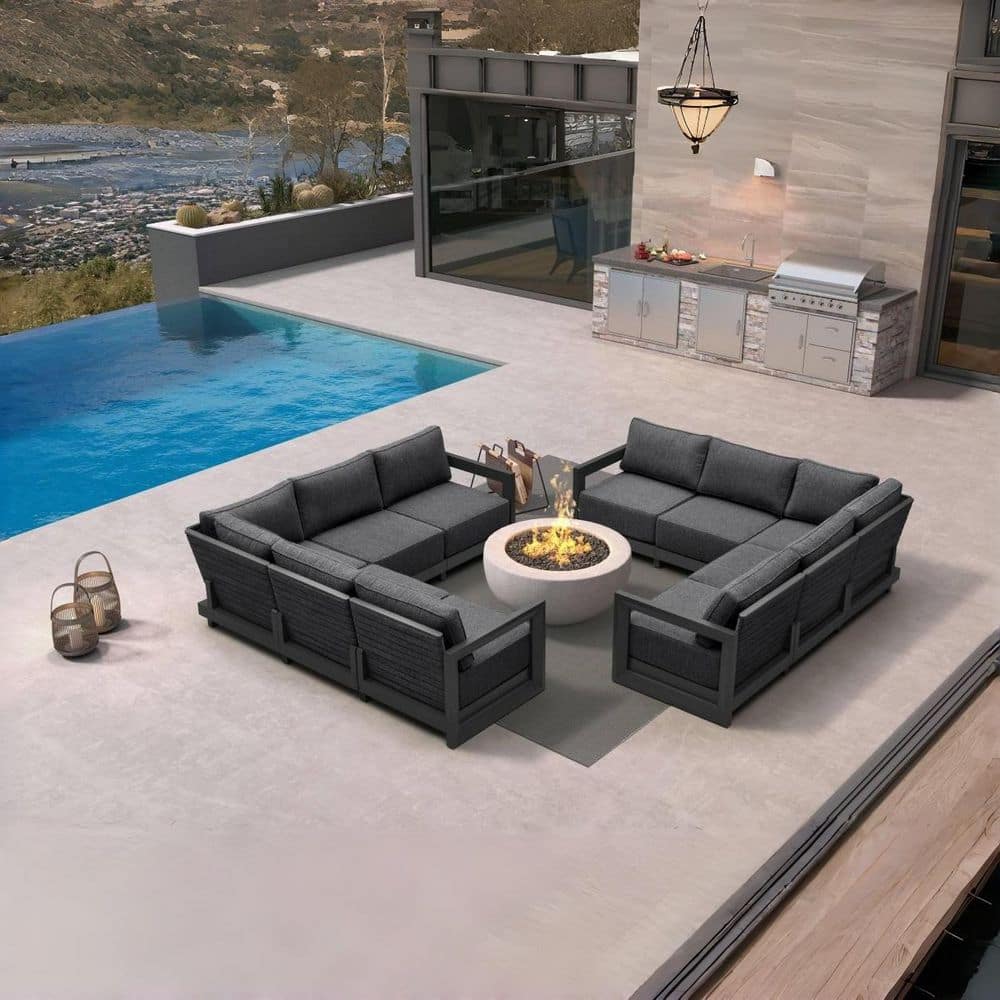 PURPLE LEAF 10-Piecess Patio Conversation Sets All Weather Outdoor ...