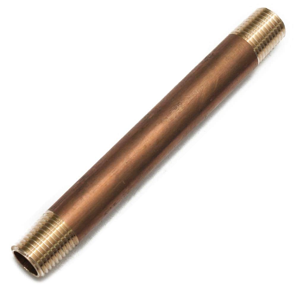 LTWFITTING 1/4 in. x 4-1/2 in. Brass MIP Nipple Fitting (5-Pack ...