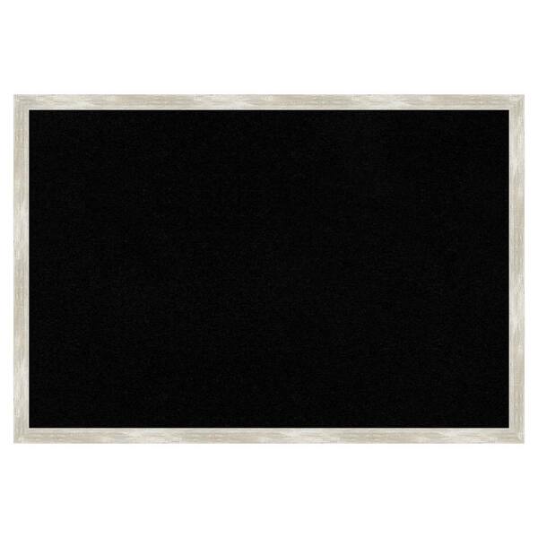Amanti Art Crackled Metallic Narrow Framed Black Corkboard 38 in. x 26 ...