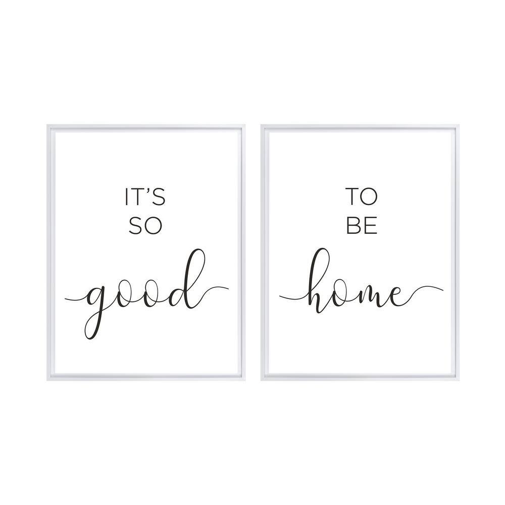 Stratton Home Decor It's So Good To Be Home Framed Canvas Wall Art - 16 ...