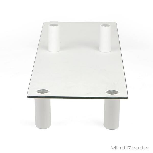 Mind Reader Glass Monitor Stand Riser, Clear GLASSMON-CLR - The Home Depot