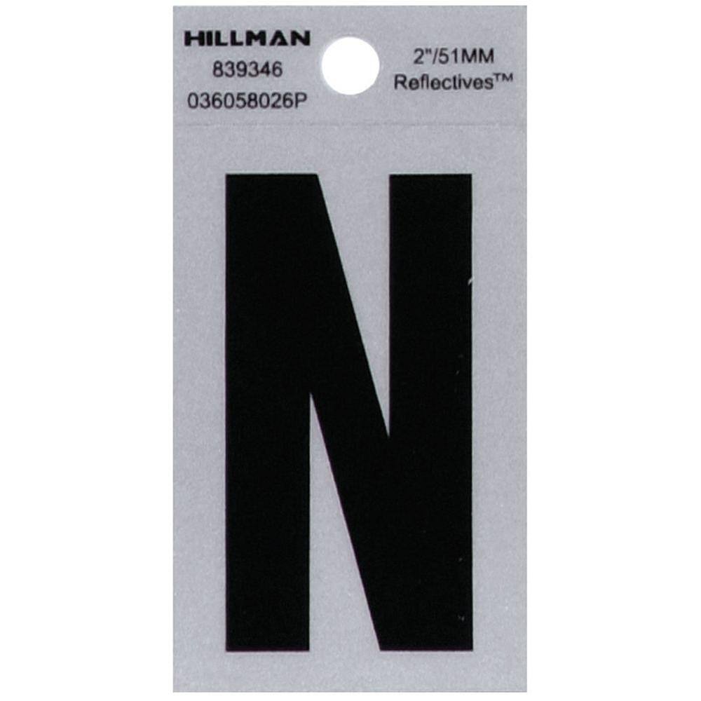 Everbilt 2 in. Vinyl Reflective Letter N 839346 - The Home Depot