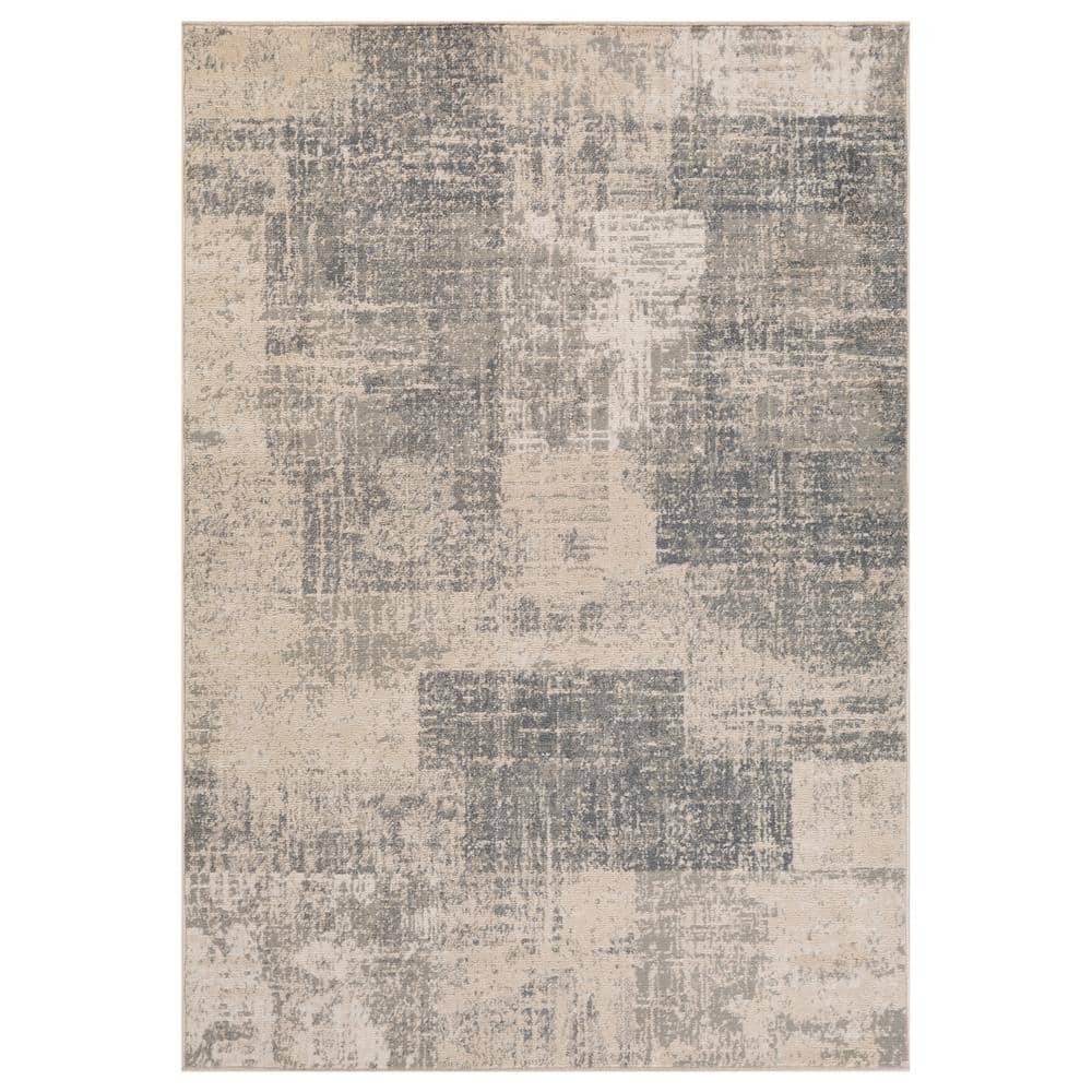 Amer Rugs Alpine 8 x 10 Light Blue Abstract Pattern Area Rug for High ...