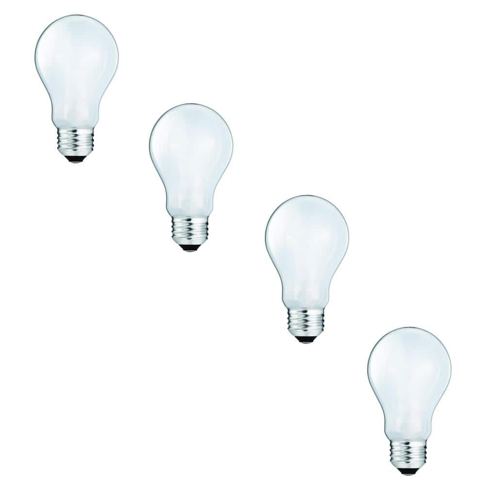 EcoSmart 100-Watt Equivalent A19 Halogen Light Bulb (4-Pack) 324442 ...