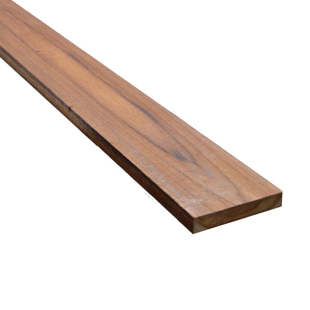Costa Rican Teak, 1 in. x 6 in. x 7 ft., Premium Natural Teak Decking ...