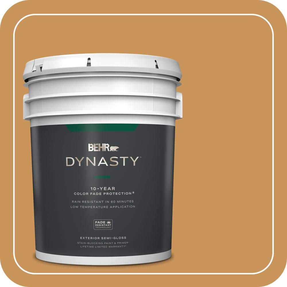 BEHR DYNASTY 5 gal. #M250-5 Burnt Pumpkin Semi-Gloss Exterior Stain ...