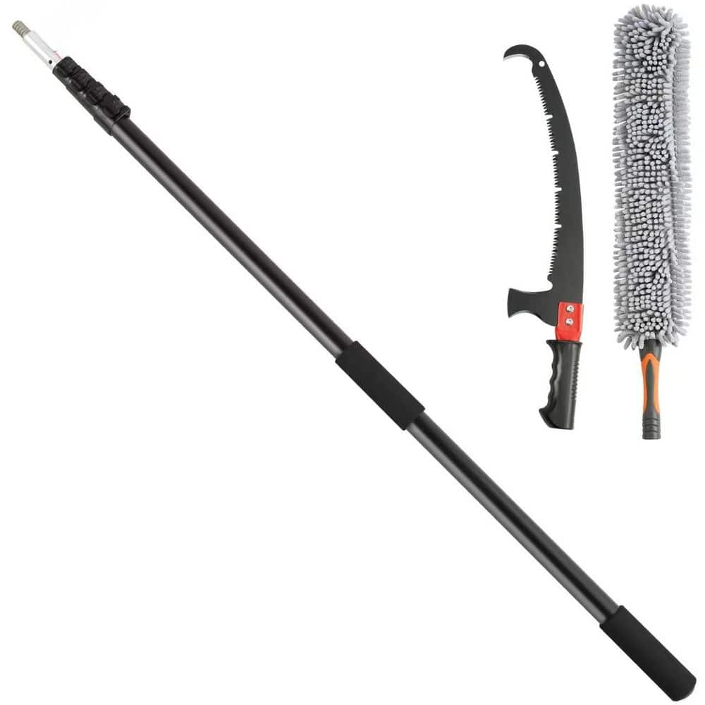 Amamoi 20 ft. Extendable Pole, 23 in. Carbon Steel Blade Pruning Saw w ...