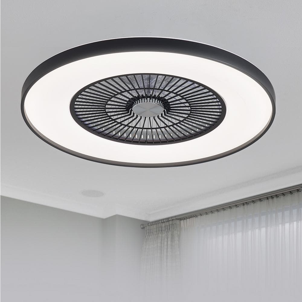 INNOBULE 24 in. Low Profile Warm/White LED Indoor Ceiling Fan Light ...