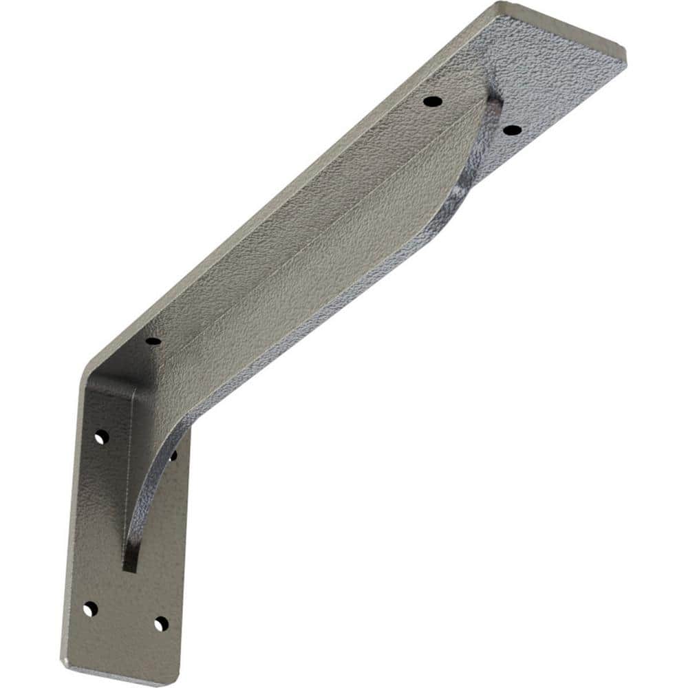 Ekena Millwork 2 in. x 5 1/4 in. x 12 in. Hammered Silver Embrey Steel ...