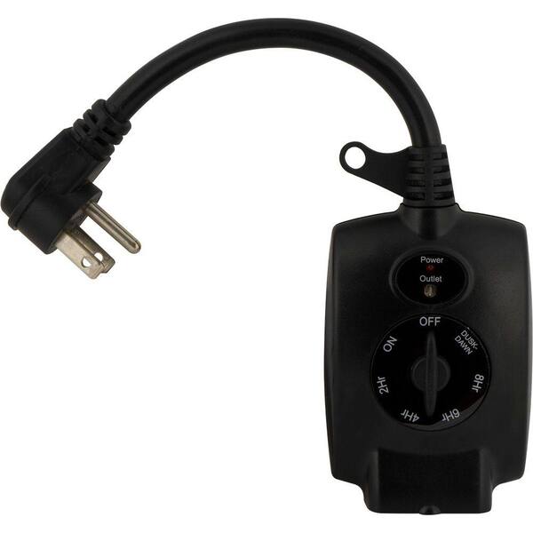 Defiant 15 Amp 24 Hour Outdoor Plug In Mechanical Dusk To Dawn 