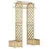 Outsunny Natural 65 in. Wooden Garden Arch Trellis 844-611V00ND - The ...