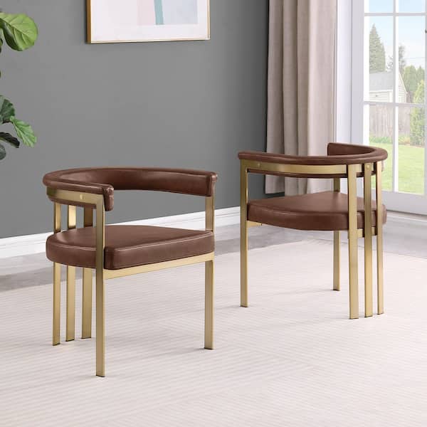 Best Quality Furniture Stan Mocha Color Leath-Aire Upholstery Side ...