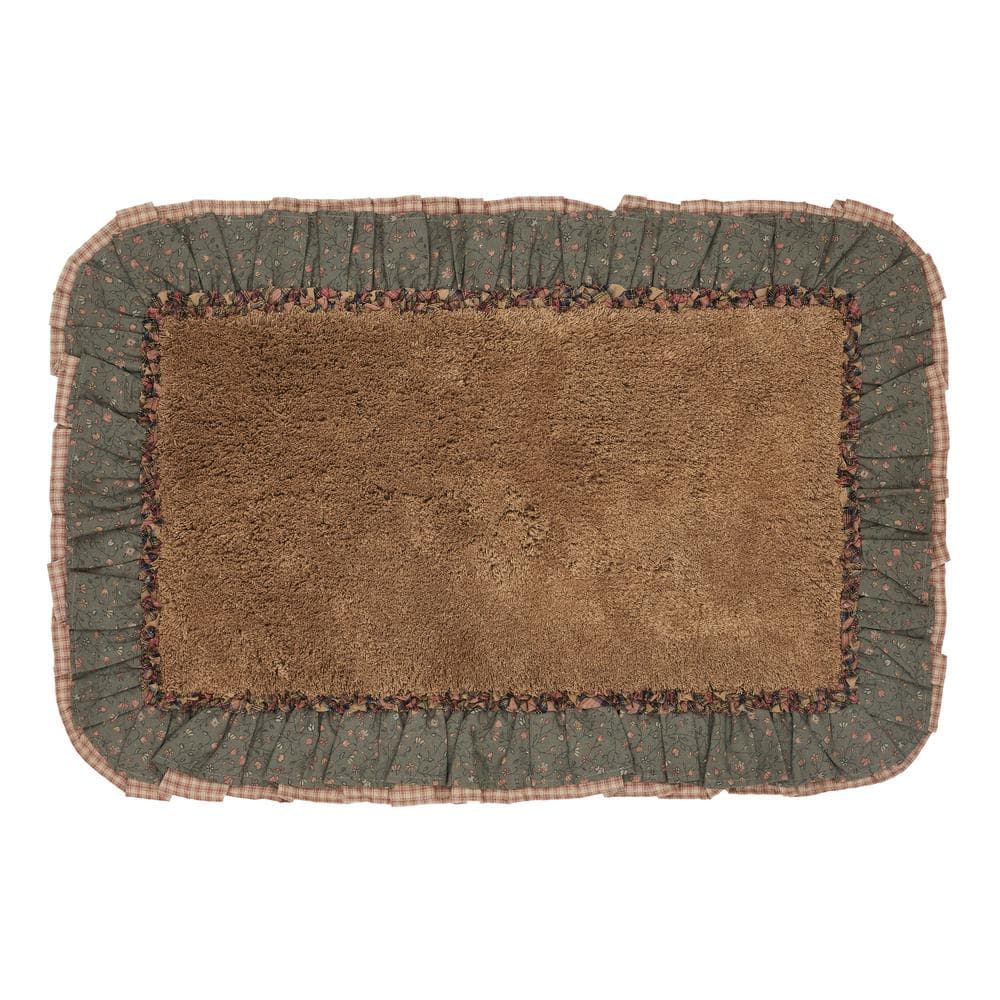 VHC BRANDS Crosswoods 20 in. x 30 in. Khaki Olive Russet Primitive ...