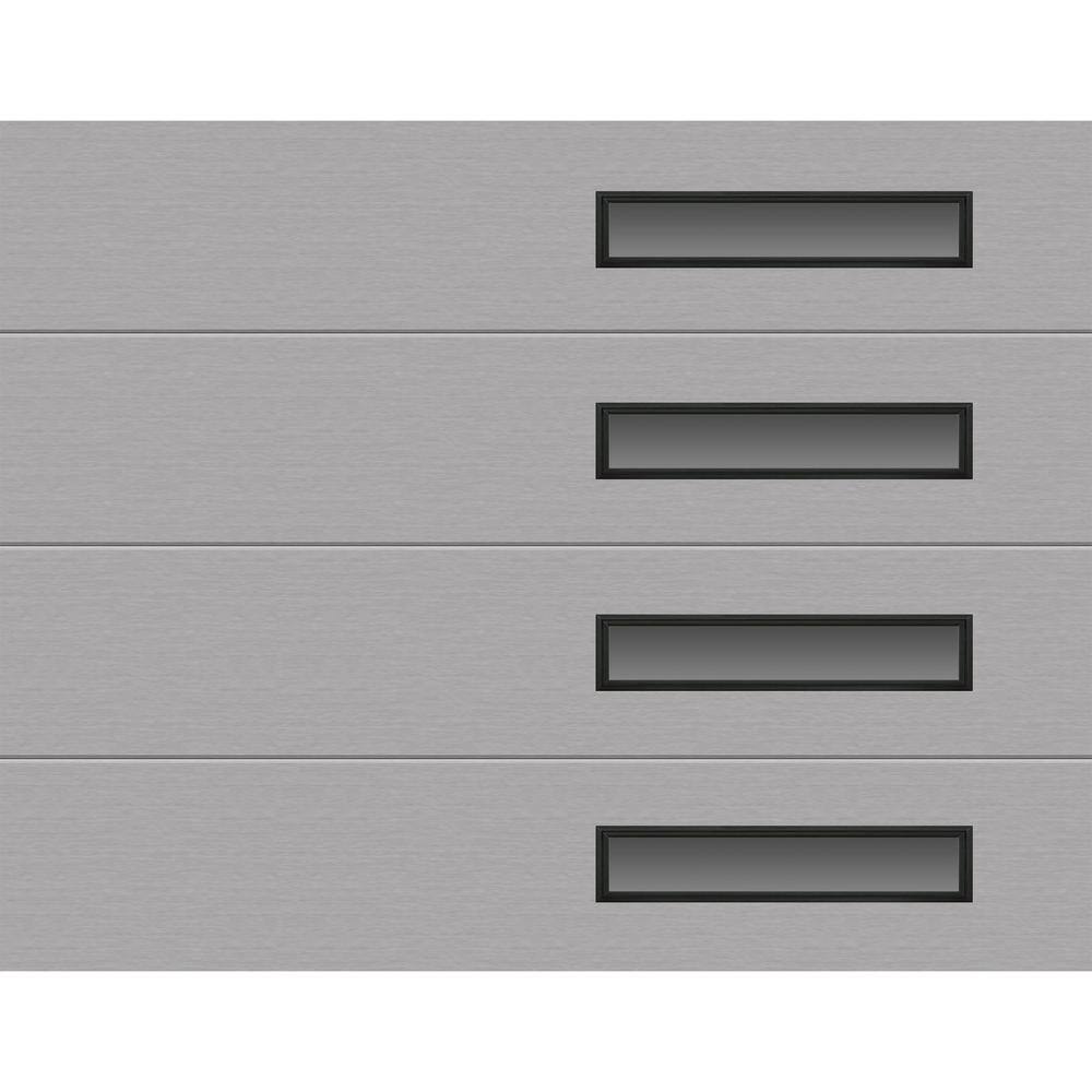 Clopay Modern Steel 9 ft. X 7 ft. 18.4 R-Value Insulated Matte Lustra ...