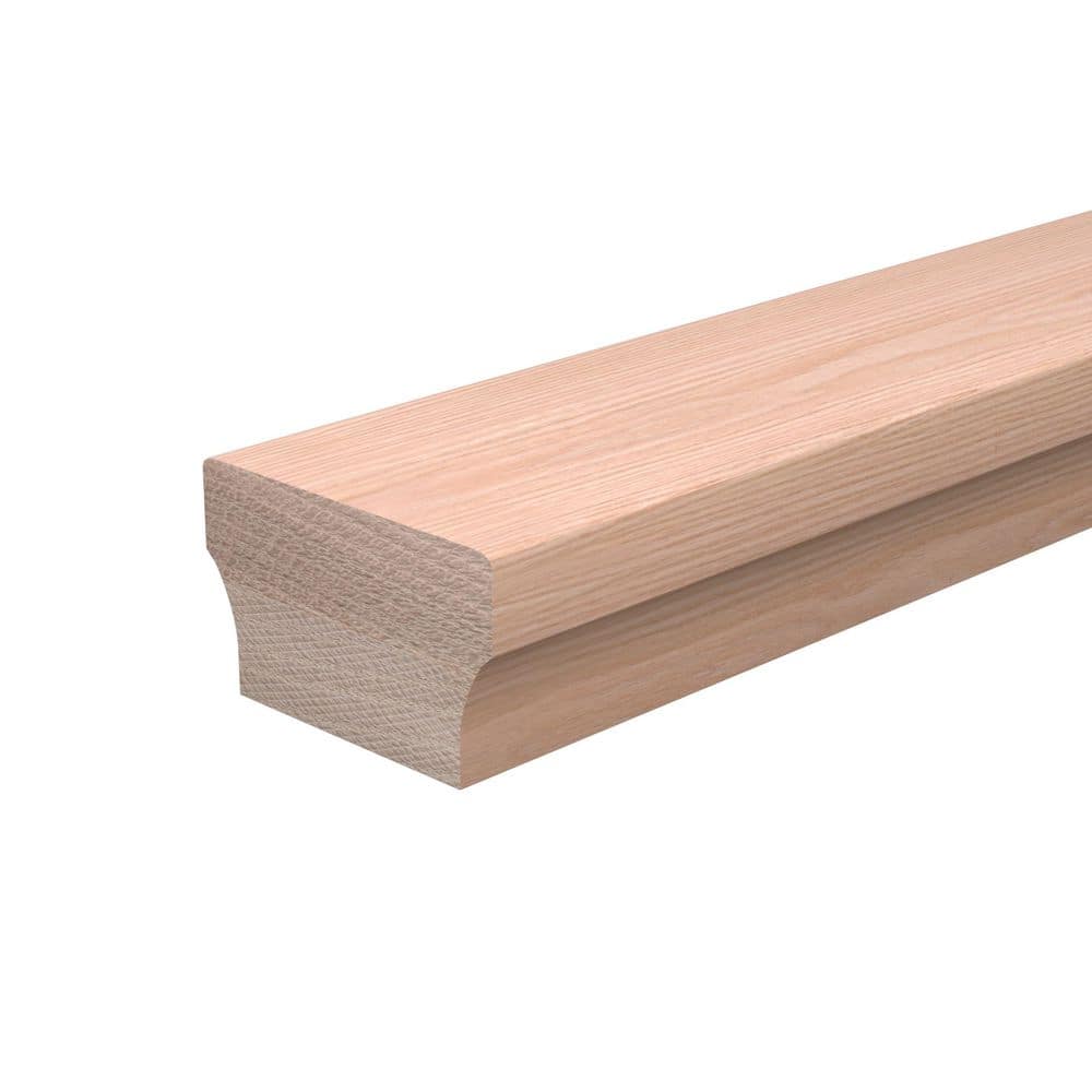 EVERMARK Stair Parts 6084 8 ft. Unfinished Red Oak Solid Top Modern ...