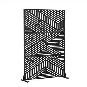 72 in. Galvanized Steel Outdoor Garden Fence Privacy Screen Garden ...