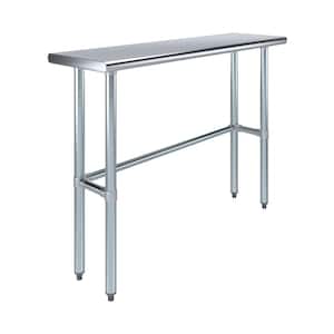 AMGOOD 14 in. x 48 in. Stainless Steel Kitchen Utility Table with ...