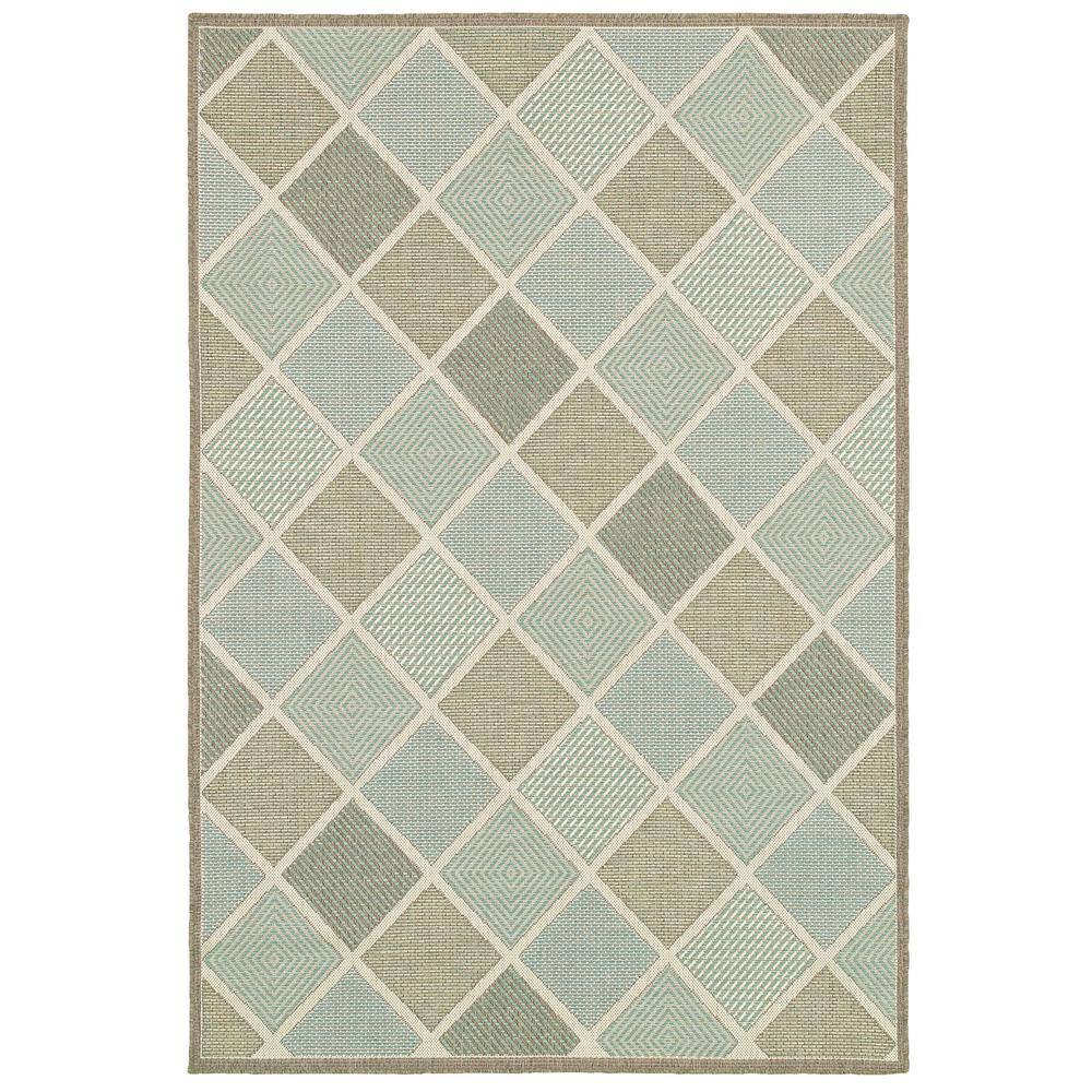 Couristan Monaco Meridian Multi 5 ft. x 8 ft. Indoor/Outdoor Area Rug ...