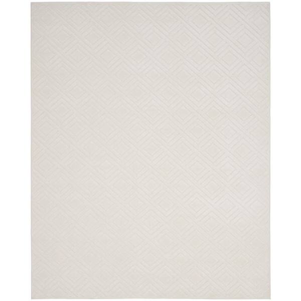 Nourison Casual Ivory 8 ft. x 10 ft. Checker Contemporary Area Rug ...