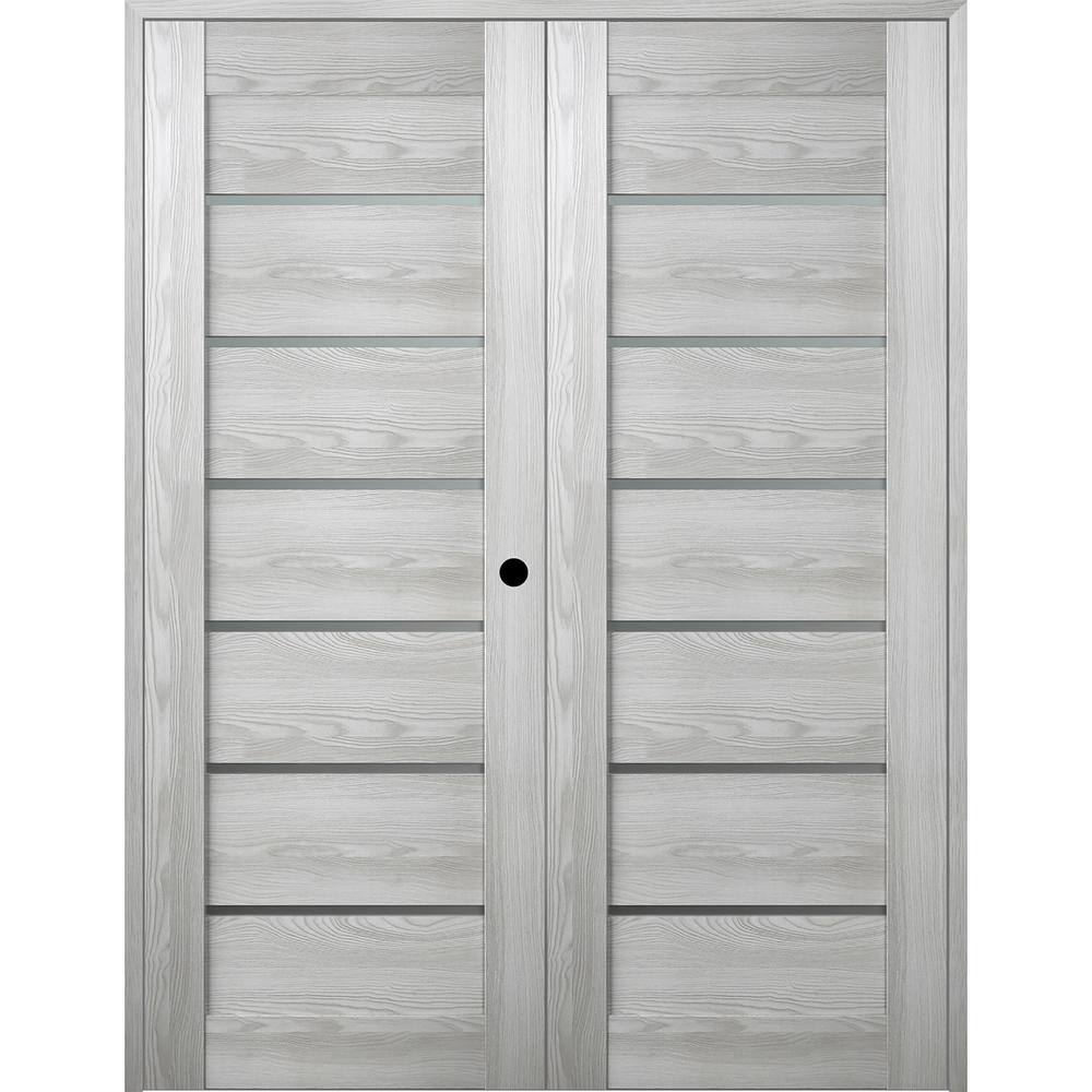 Belldinni Vona 07-02 56 in. x 84 in. Left Hand Active 7-Lite Frosted ...