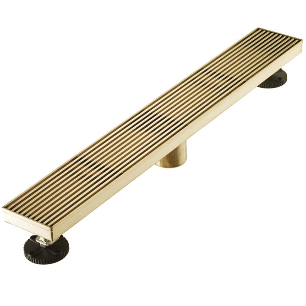Elegante Drain Collection 30 in. Linear Stainless Steel Shower Drain ...
