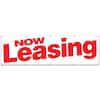 Lynch Sign 10 ft. x 3 ft. Red on White Vinyl Now Leasing Banner BA- 4 L ...