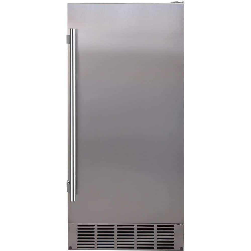 EdgeStar 15 in. Wide 20 lbs. Built-In Ice Maker in Stainless Steel and ...