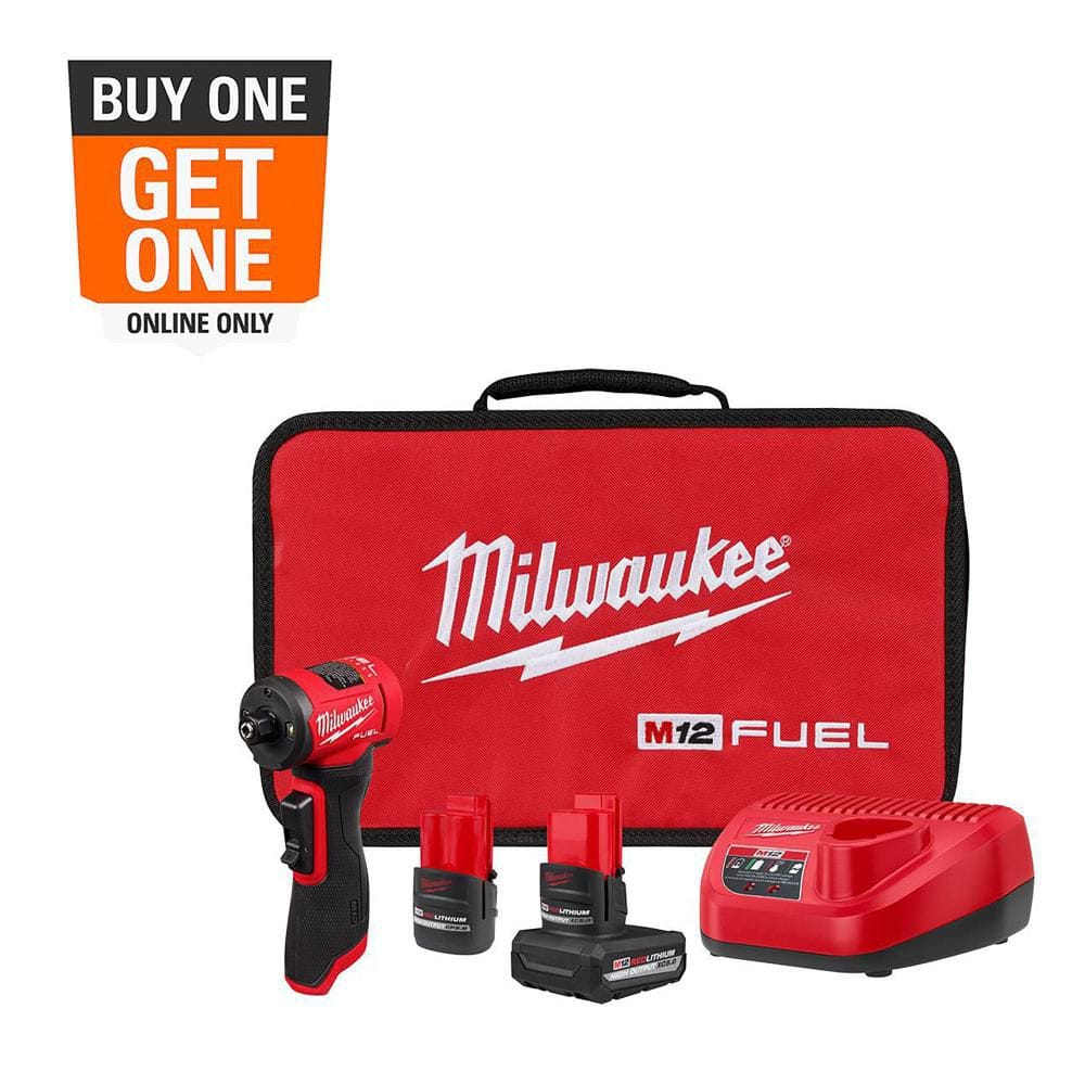 Milwaukee M12 FUEL 12V Lithium-Ion Brushless Cordless 1/4 in. Right ...