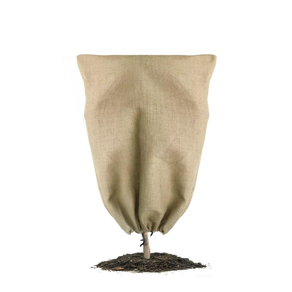 Wellco 63 in. x 48 in. Burlap Winter Plant Cover Bags Freeze Protection ...