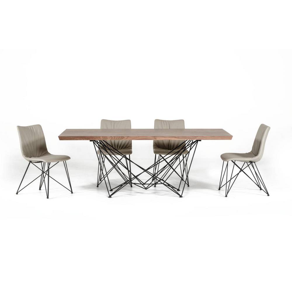 HomeRoots Brown Wood 79 in. Cross Legs Dining Table Seats 6 2000283195 ...