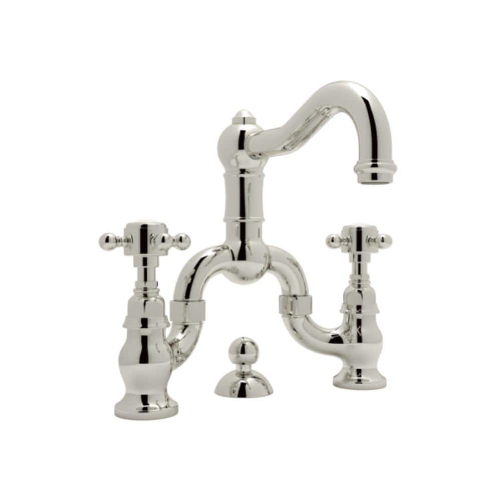 ROHL Italian Bath Acqui 8 in. Widespread 2-Handle Bathroom Faucet in ...