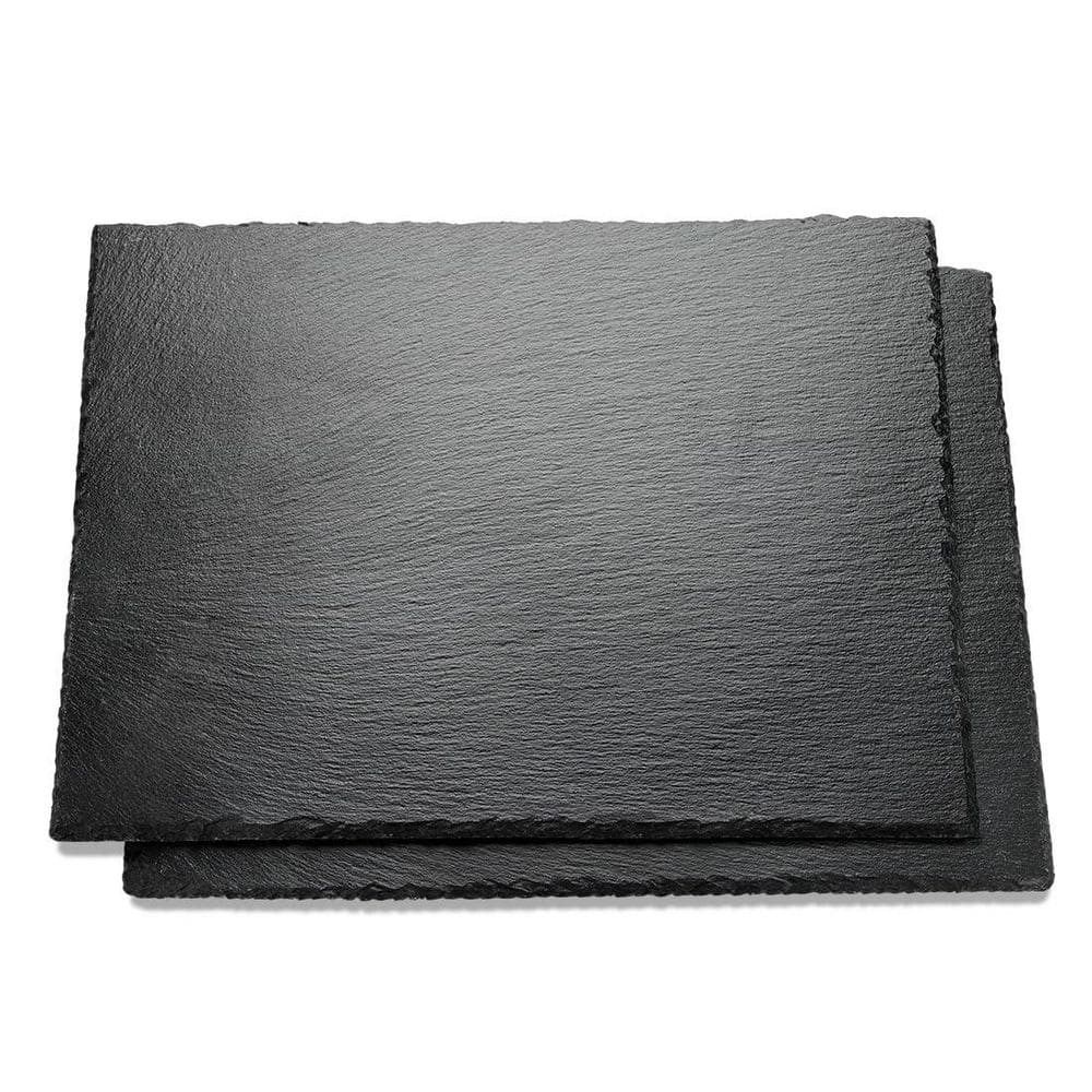 Numhew 2 Pcs Black Slate 16 in. x 12 in. Large Cheese Boards Slate ...