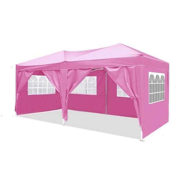 10 ft. x 20 ft. Pop Up Outdoor Portable Folding Tent with Sidewalls ...