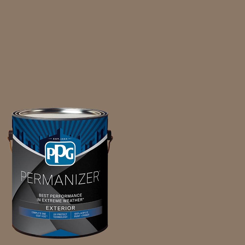 PERMANIZER 1 gal. PPG15-32 Portabella Flat Exterior Paint PPG15-32PZ ...