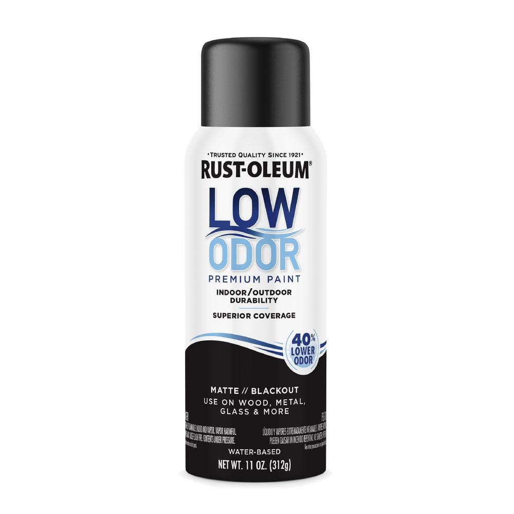 Rust-Oleum Low Odor 11 oz. Matte Blackout Low Odor Water-Based Spray ...
