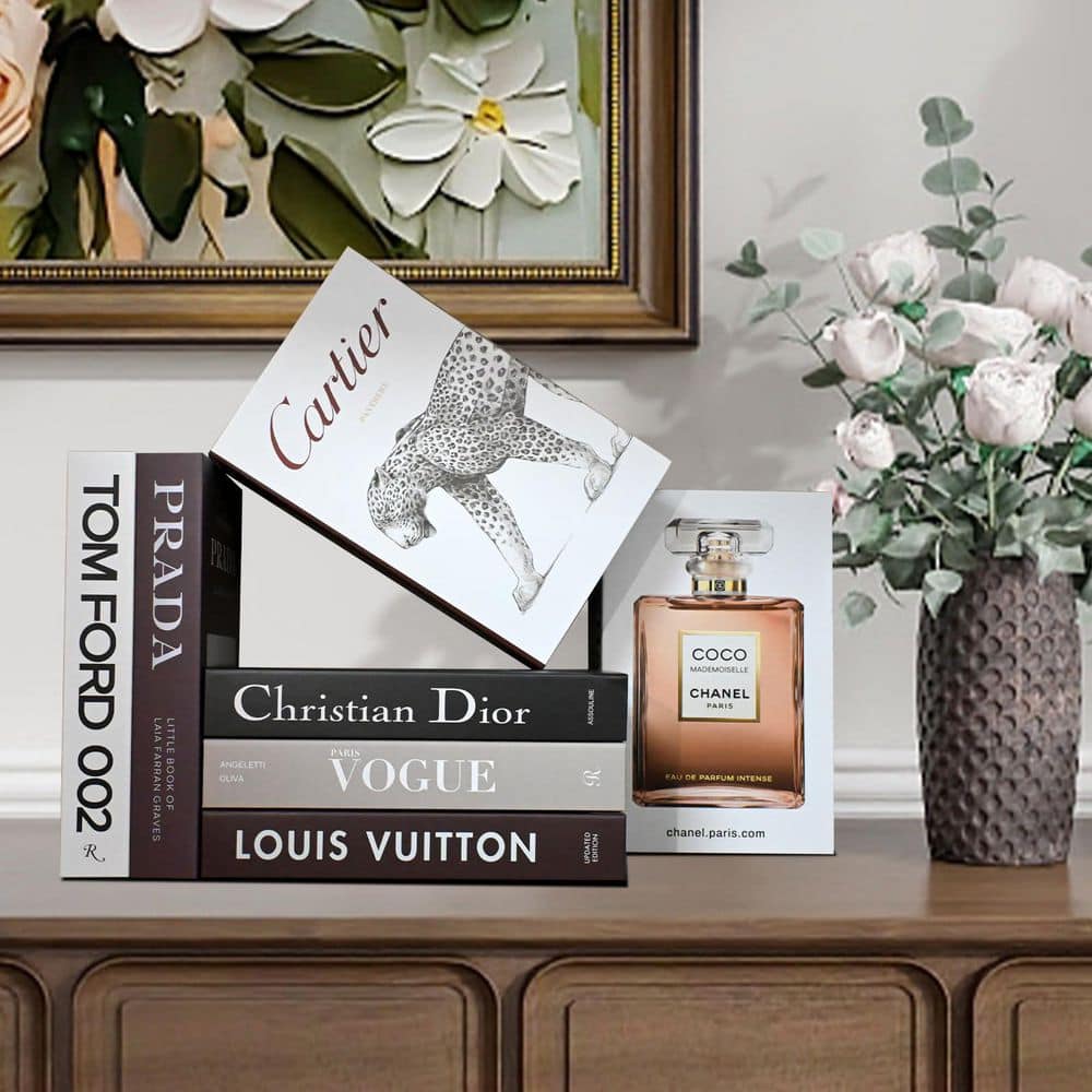 Decorative Books for Home Decor, Set of 7 Fake Books, Modern Faux ...