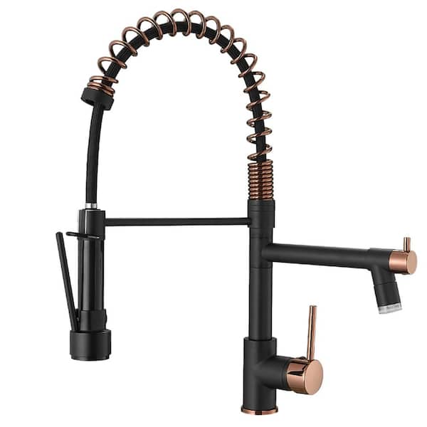 AIMADI Single Handle LED Pull Down Sprayer Kitchen Faucet with Advanced ...