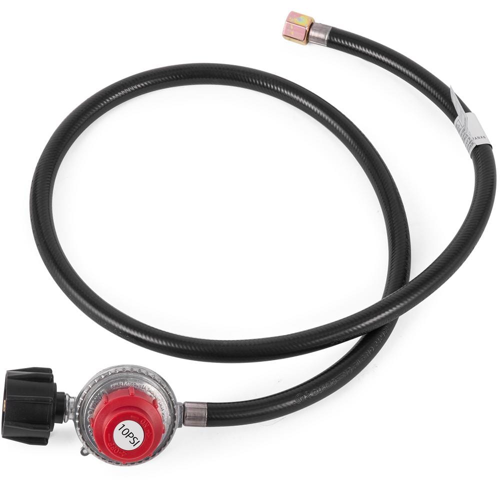 outermust OuterMust 10 PSI Propane Hose with Regulator QCC1 Type 4 ft. Propane Tank Hose JYF-10 ...