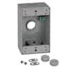 Commercial Electric 1-Gang Metal Weatherproof Electrical Outlet Box ...