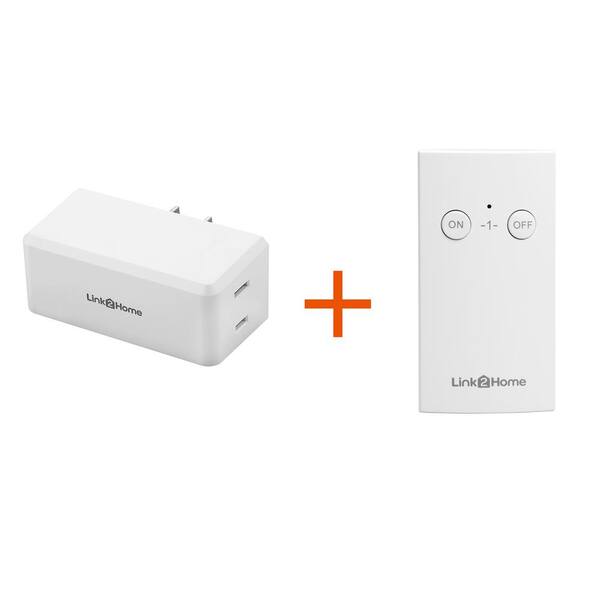 Link2Home Wireless Indoor Remote Control Outlet Switch with 1 RCV and 1 ...