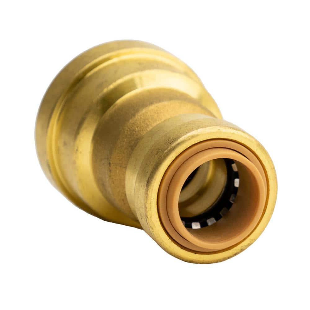 QUICKFITTING 3/4 in. x 1/2 in. Push-to-Connect Brass Reducing Coupling ...