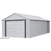 Arrow Murryhill 14 ft. W x 21 ft. D 2-Tone Gray Steel Garage and ...
