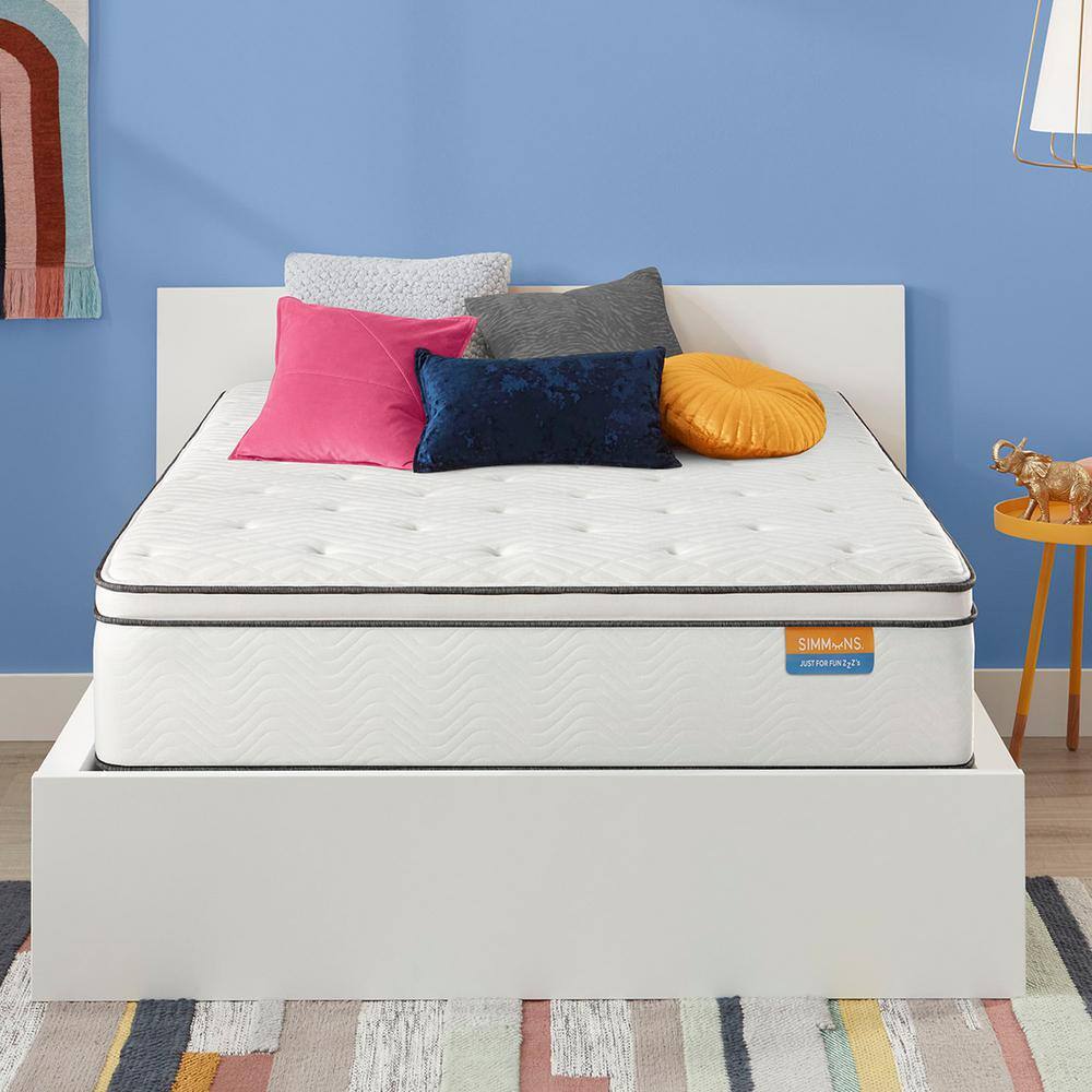 Simmons Americus 15 in. Plush Pillow Top Innerspring Twin Mattress ...