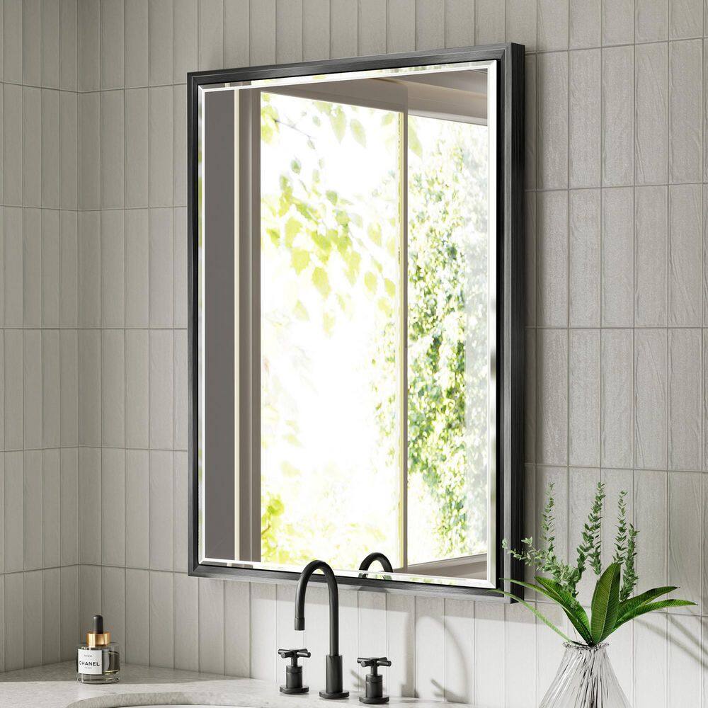 QueenFun OnaBella 24 in. W x 32 in. H Rectangular Aluminum Thin Framed ...