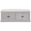 URTR Gray Wash Storage Bench, 4-Doors, Adjustable Shelves, Shoe Bench ...