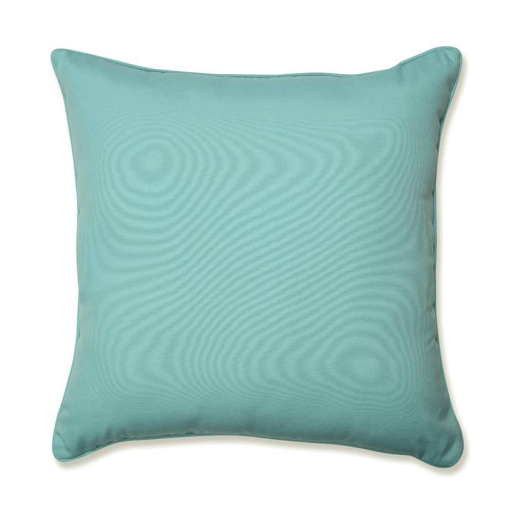Pillow Perfect Solid Blue Square Outdoor Square Throw Pillow 641713 ...