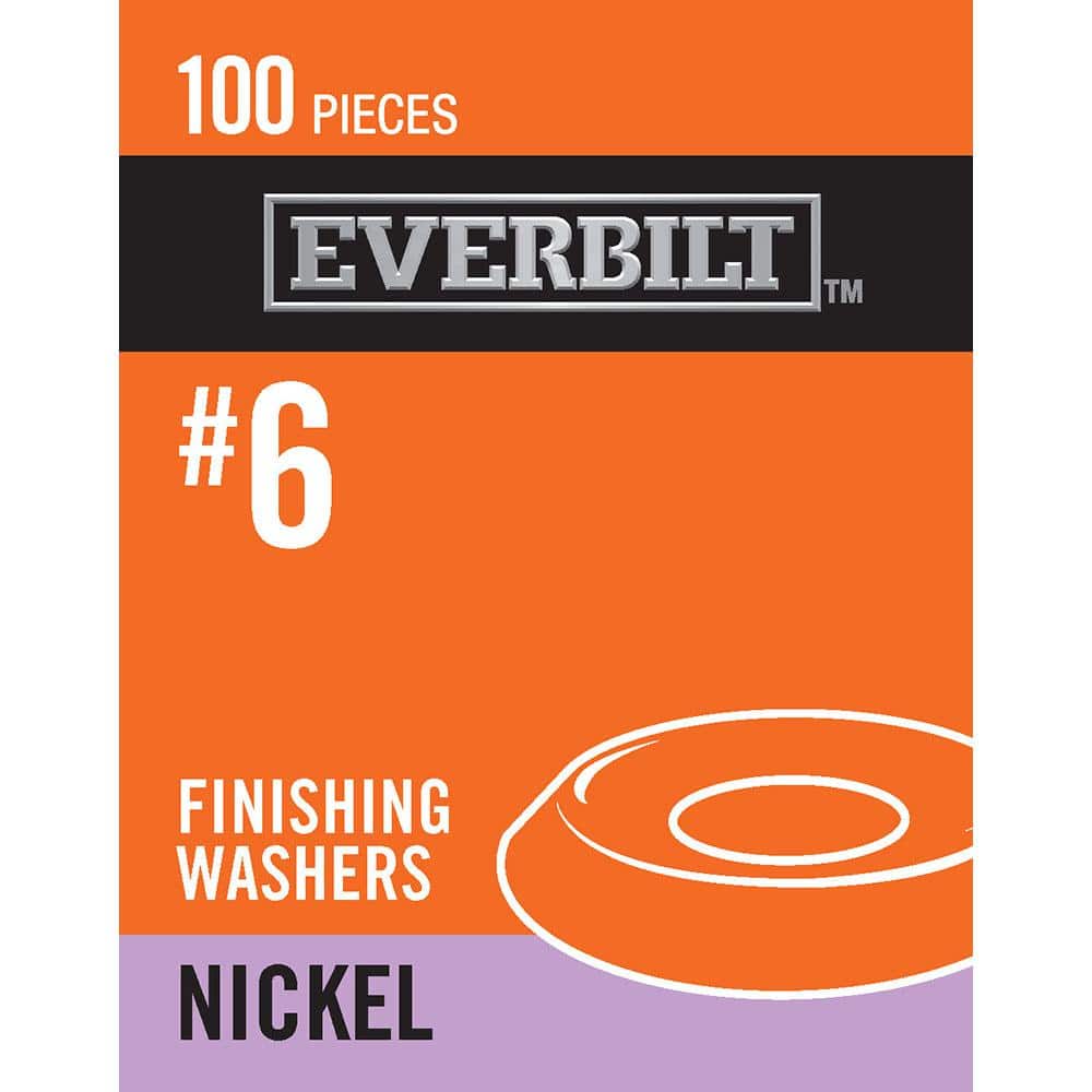 Everbilt #6 Nickel Plated Finishing Washer (100-Piece) 845492 - The ...