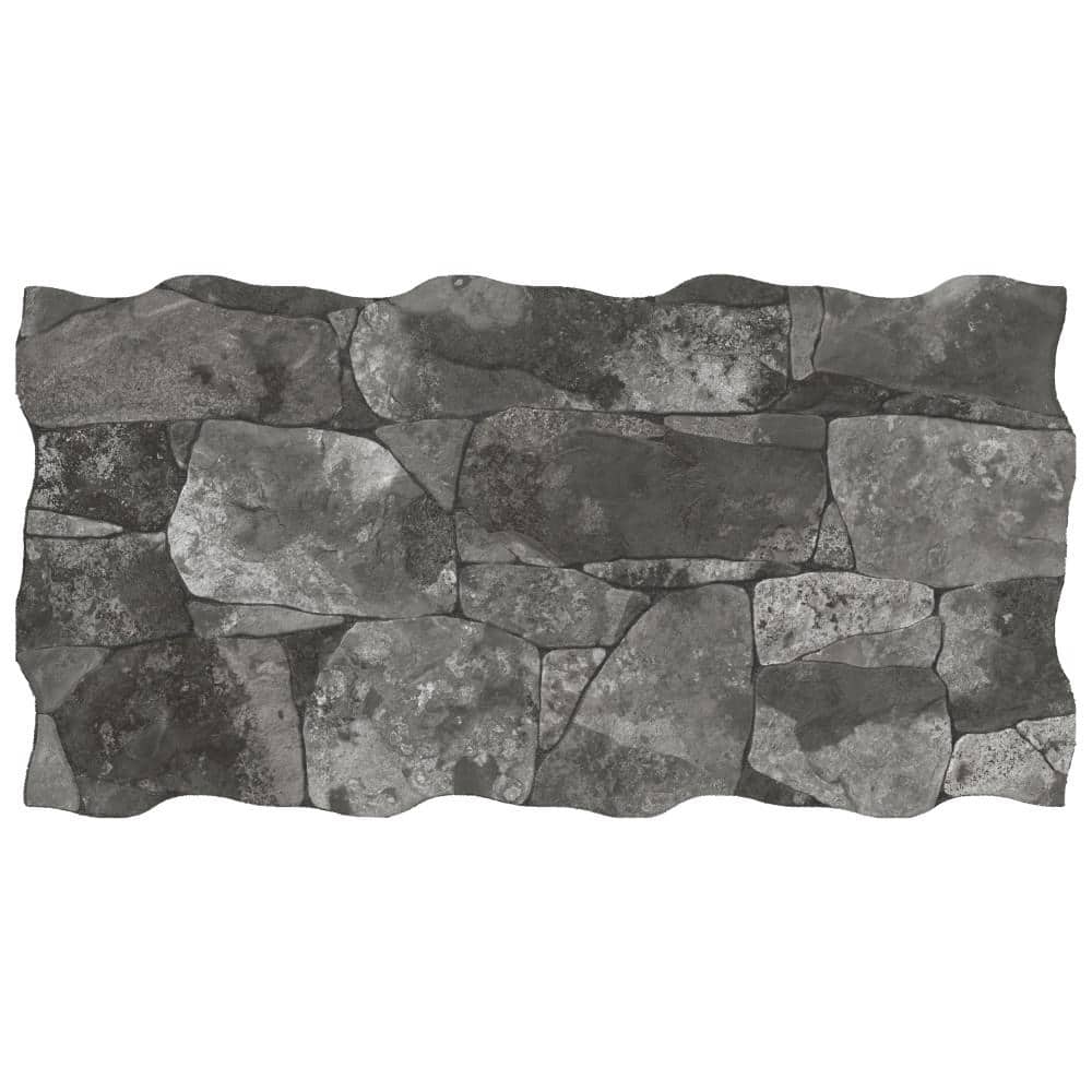 Merola Tile Caldera Vulcano Ash 12-5/8 in. x 25-1/8 in. Porcelain Floor ...