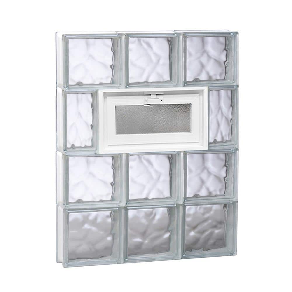 Clearly Secure 17.25 in. x 25 in. x 3.125 in. Frameless Wave Pattern ...