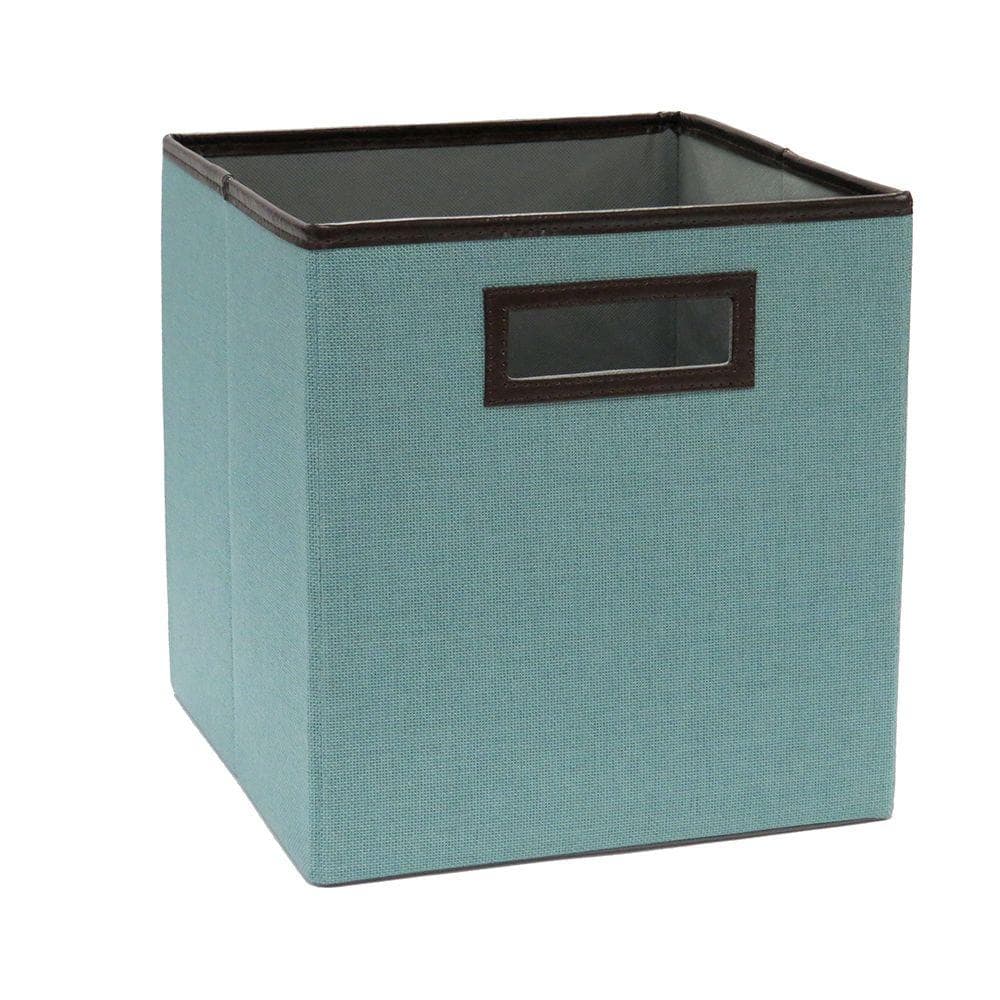 ClosetMaid 11 in. D x 11 in. H x 11 in. W Teal Fabric Cube Storage Bin ...